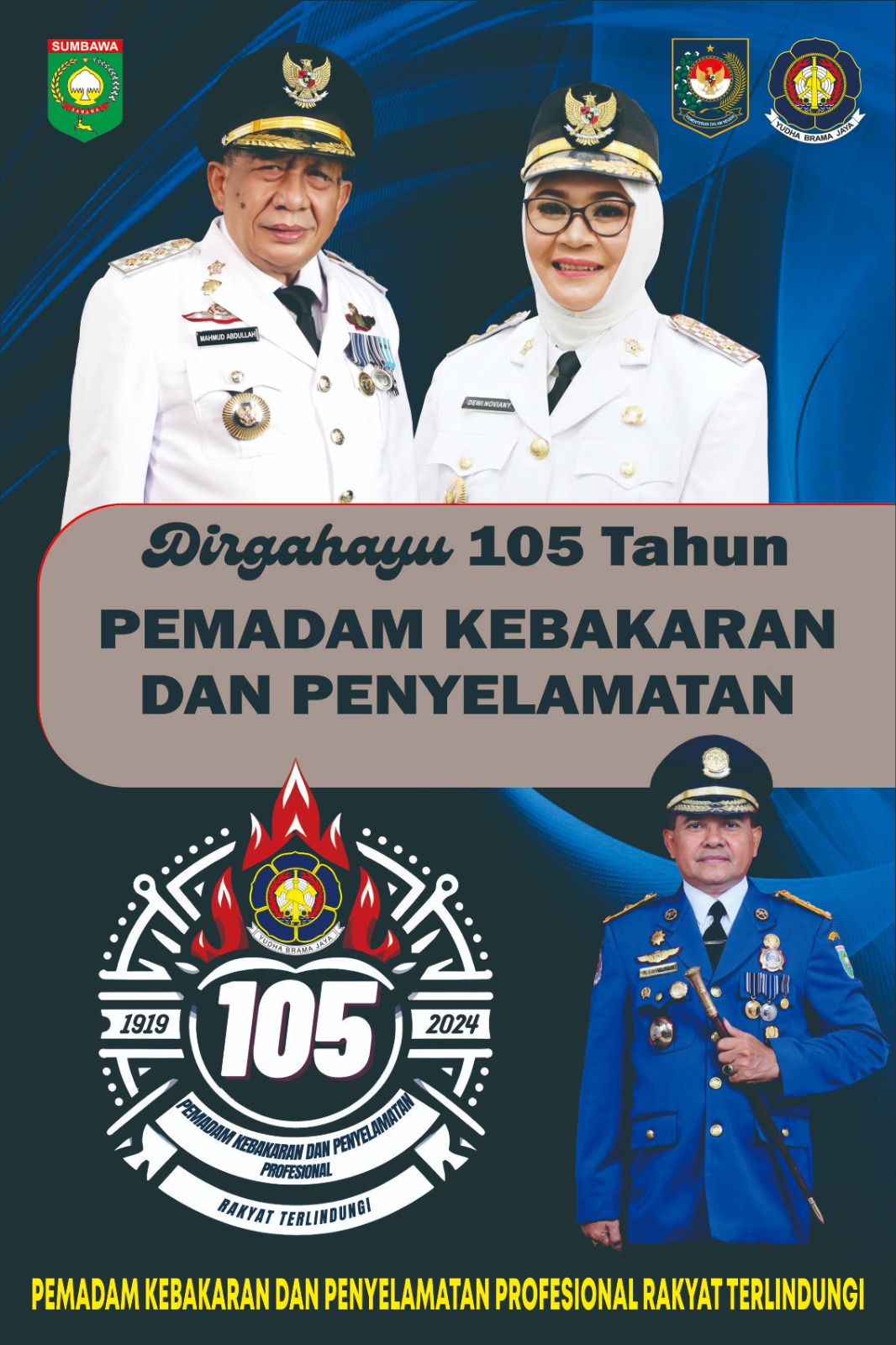 Damkartan Sumbawa Hadiri Perayaan HUT Damkar ke-105 Dipusatkan di ...